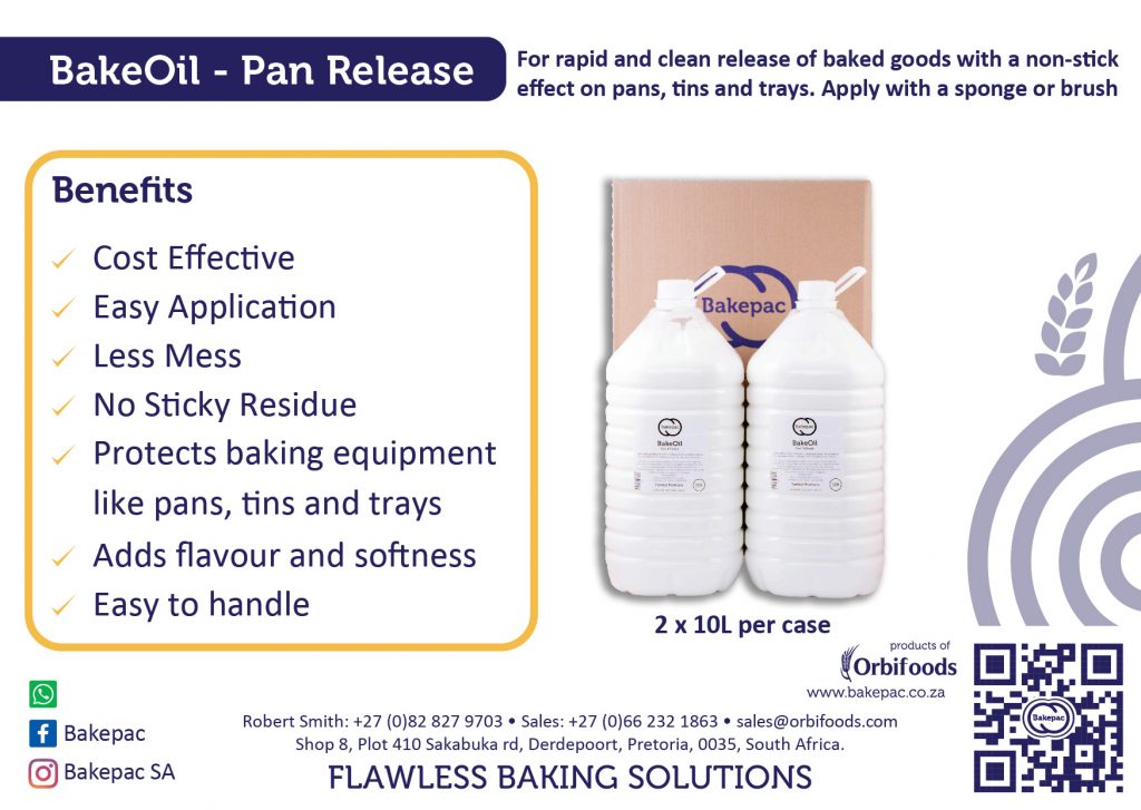BAKE-OIL PAN RELEASE (2×10l) Rapid & Clean release of baked goods with ...